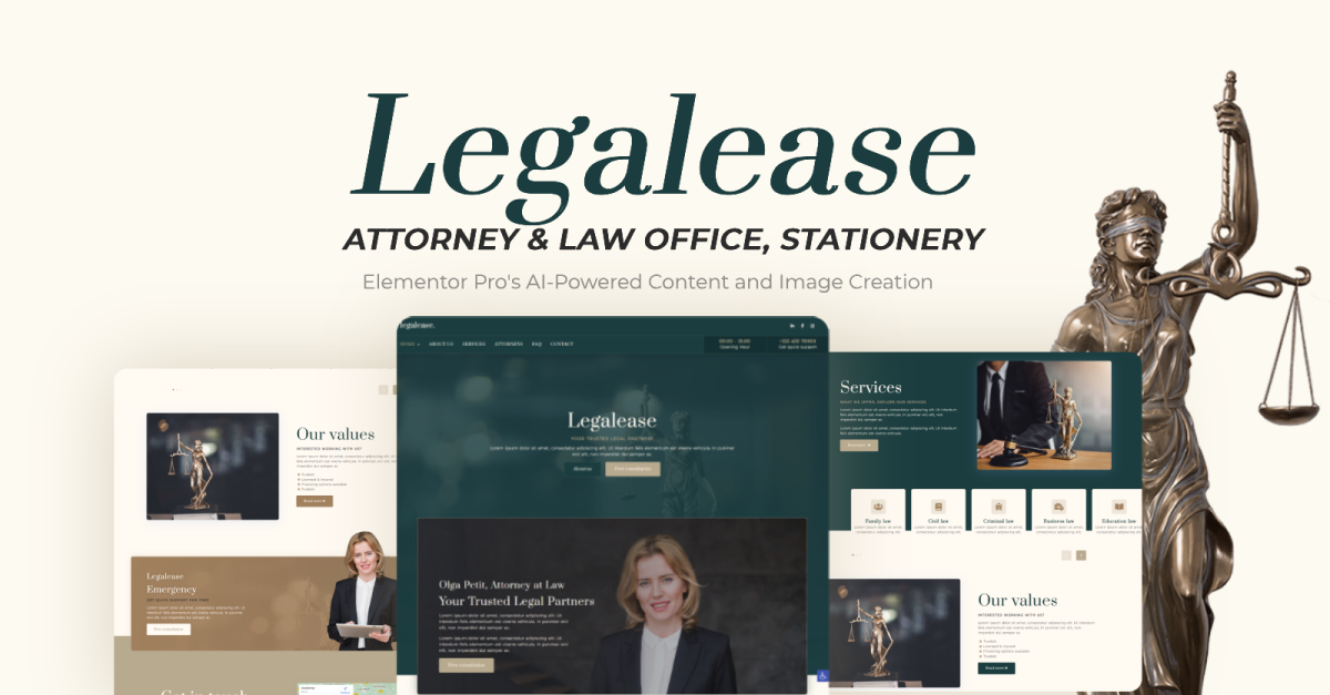 Legalease - Sitio web de WordPress para abogados y despachos de abogados