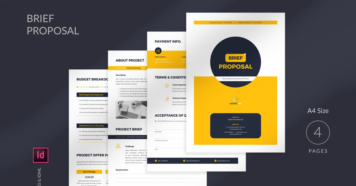 Project Brief Proposal Template #369049 - TemplateMonster