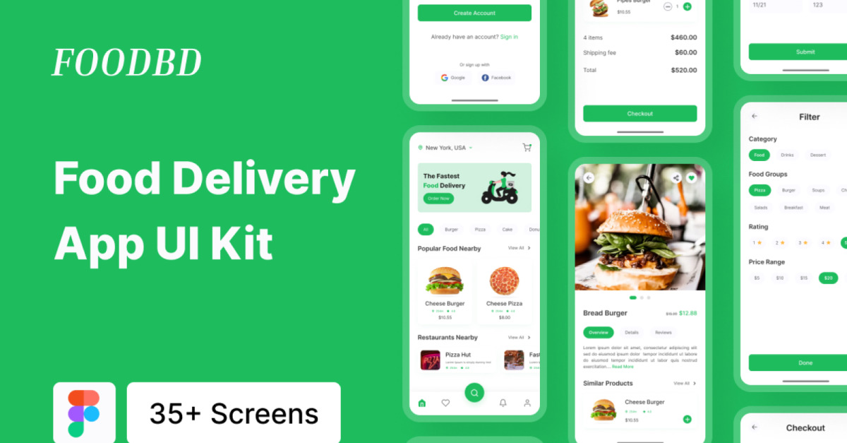 FOODBD - Food Delivery App #369101 - TemplateMonster