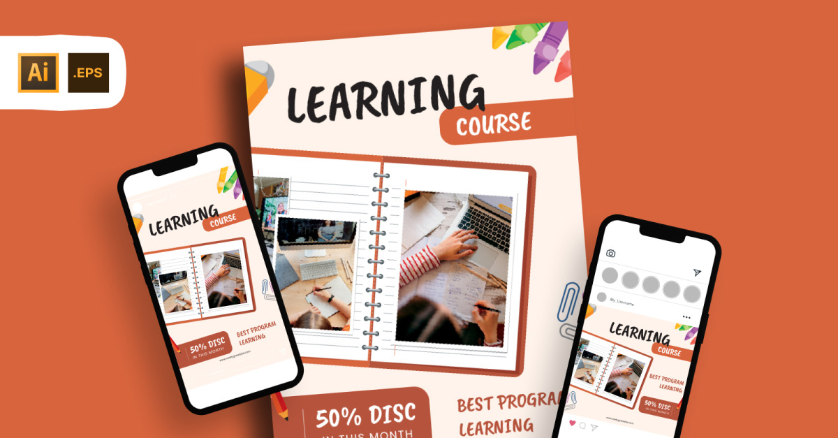 Learning Course Promotion Flyer Template - TemplateMonster