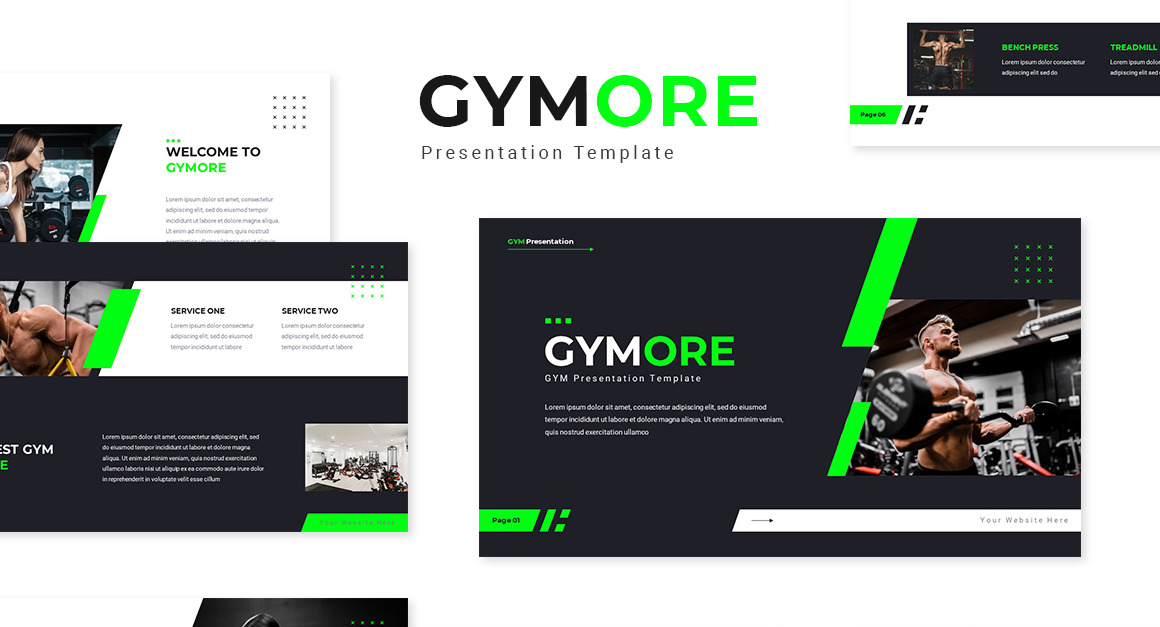 Gymore - Plantilla de Powerpoint para GIMNASIO
