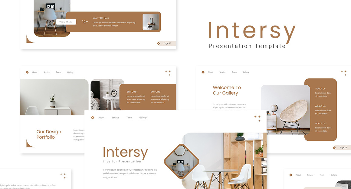 Intersy - Interior Powerpoint Template - TemplateMonster