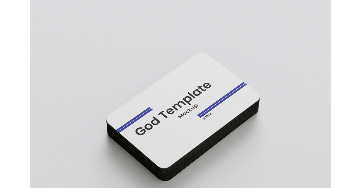 Rounded Business Card Mockup #369613 - TemplateMonster