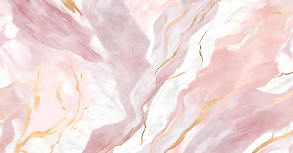 Textura de mármore rosa com veios dourados e glitter