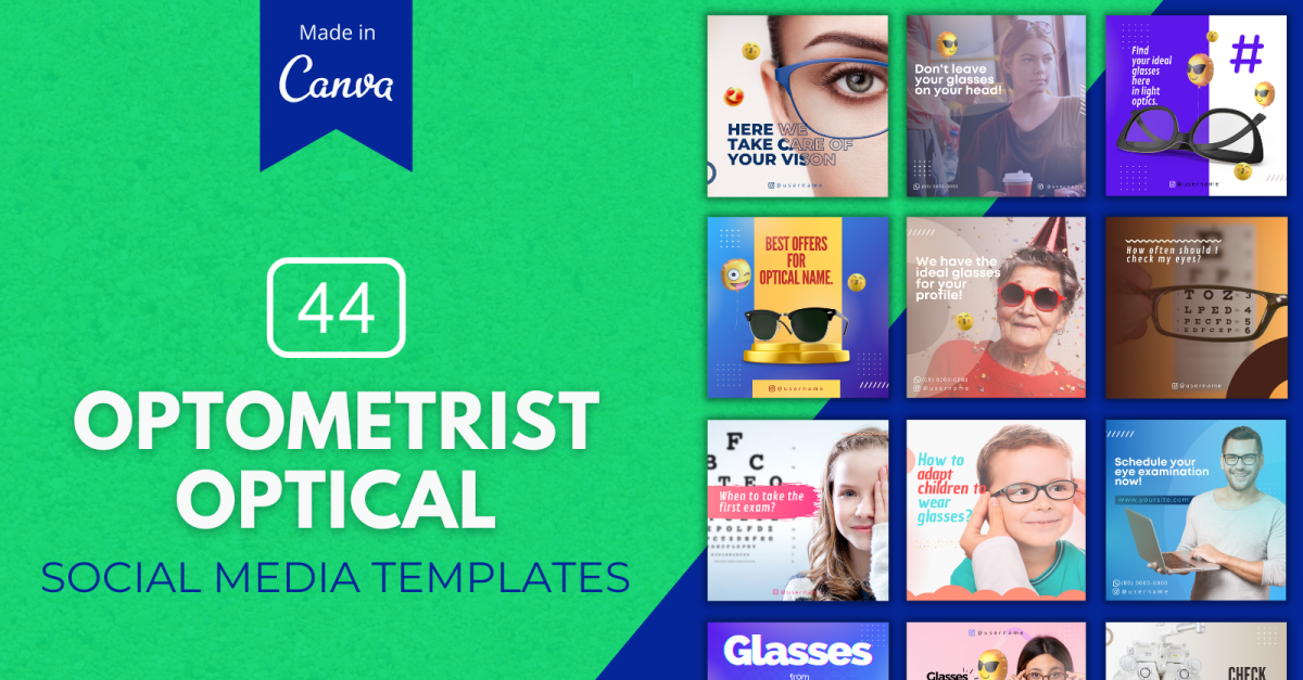 44 Premium Optometrist Canva Templates For Social Media