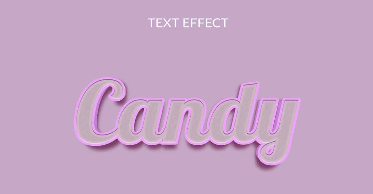 Candy 3D Vector Fully Editable Eps Text Effect Illustration