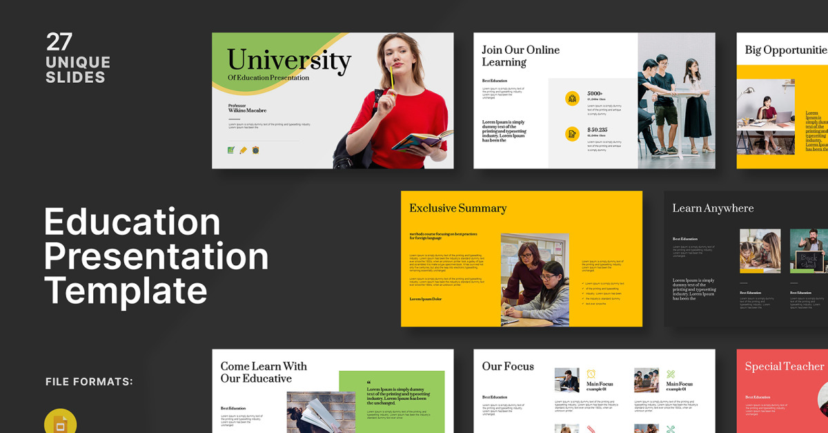 Education Presentation Template Googleslide Layout