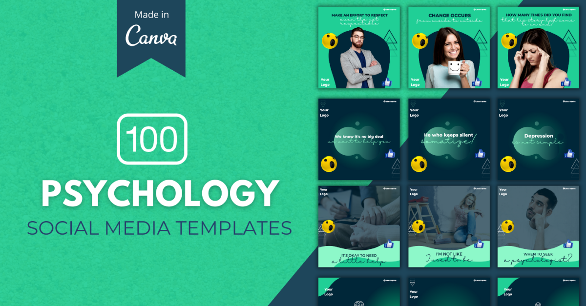 100 Psychology Canva Templates For Social Media