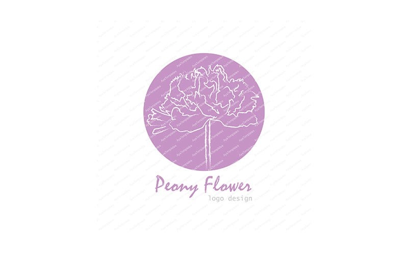 Peony Flower Logo Design Template #370115 - TemplateMonster