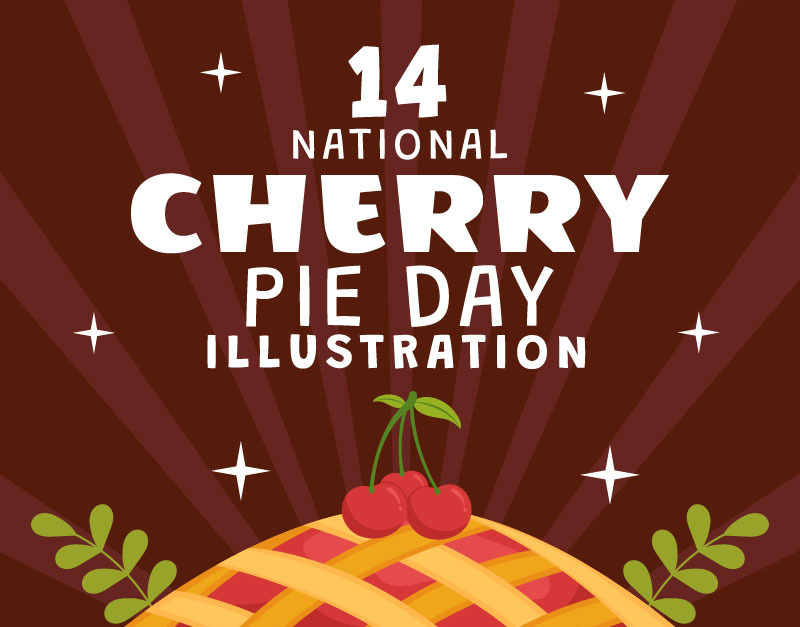 14 National Cherry Pie Day Illustration - TemplateMonster