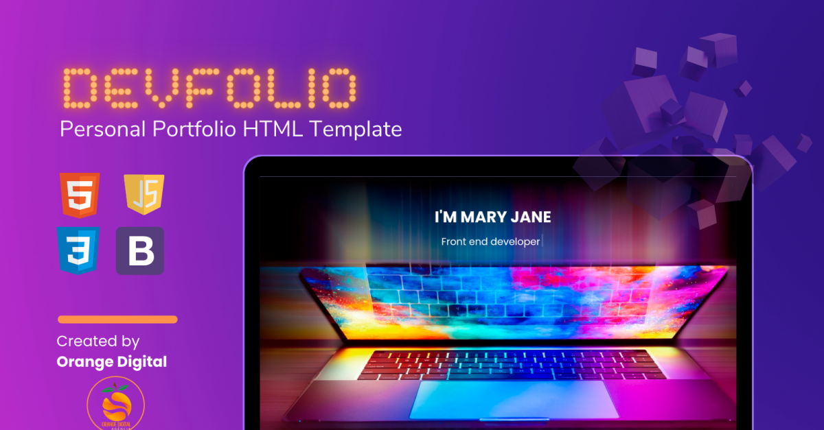 DevFolio - Personal Portfolio HTML Template - TemplateMonster