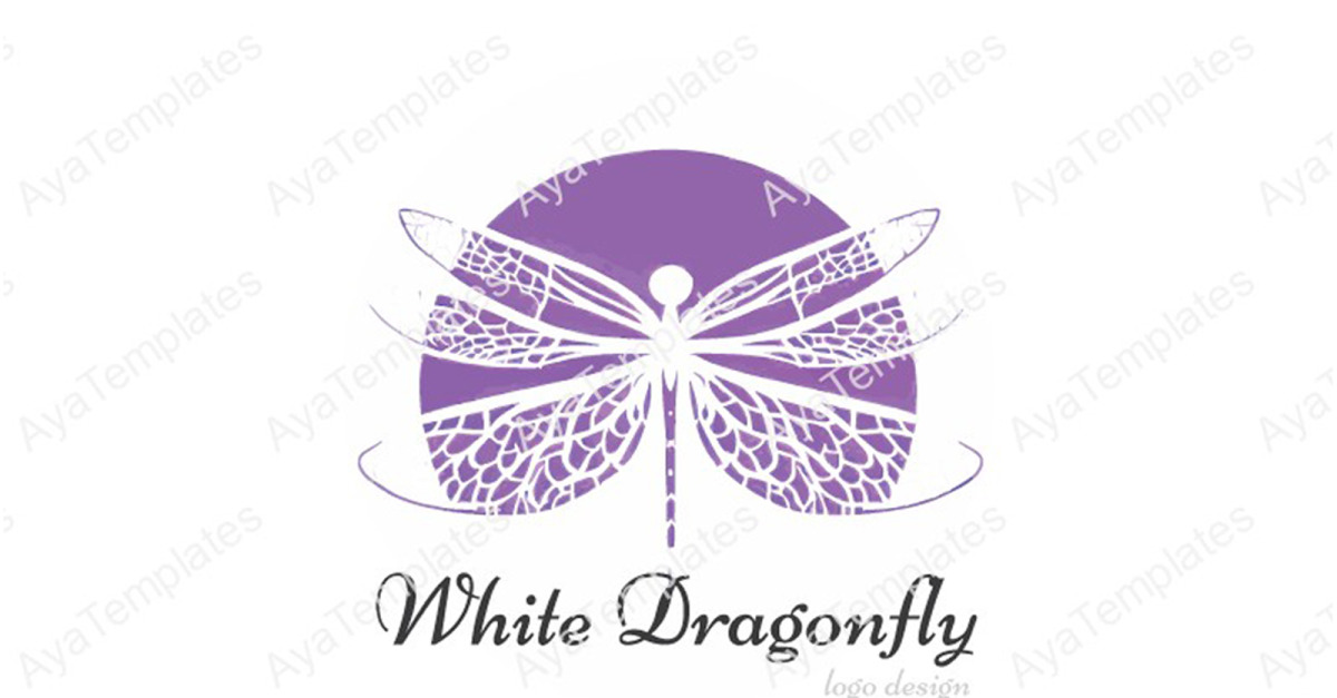 Diseño de logotipo de libélula blanca - TemplateMonster