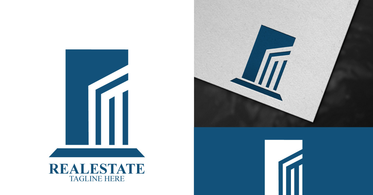 Simple Real Estate Logo Template Design - TemplateMonster