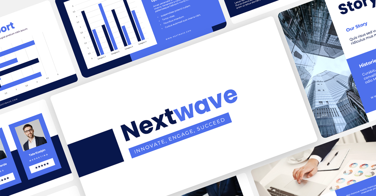 Nextwave – Plantilla de diseño de presentación empresarial