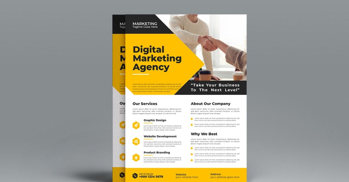 Digital New Business Flyer Template #370654 - TemplateMonster