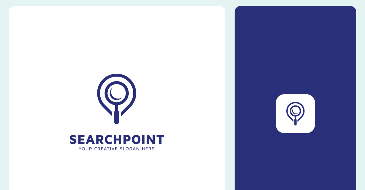 Professional Search Point Logo Design Template