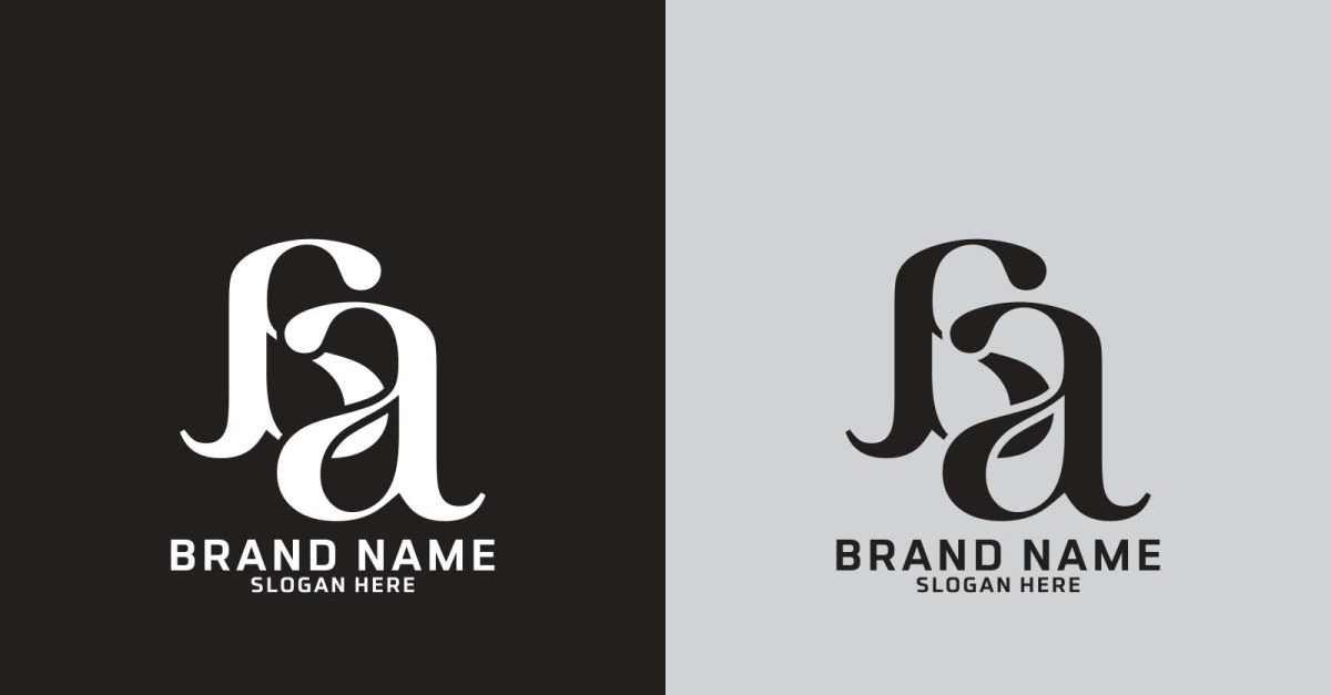 Création de logo créatif à deux lettres AA - TemplateMonster