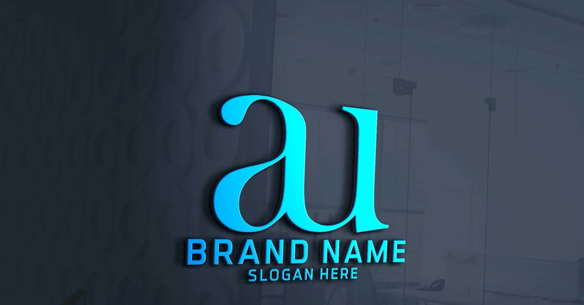 Creative Two Letter AU Logo Design #370998 - TemplateMonster