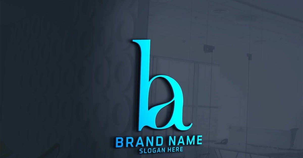 Creative Two Letter BA Logo Design #370976 - TemplateMonster