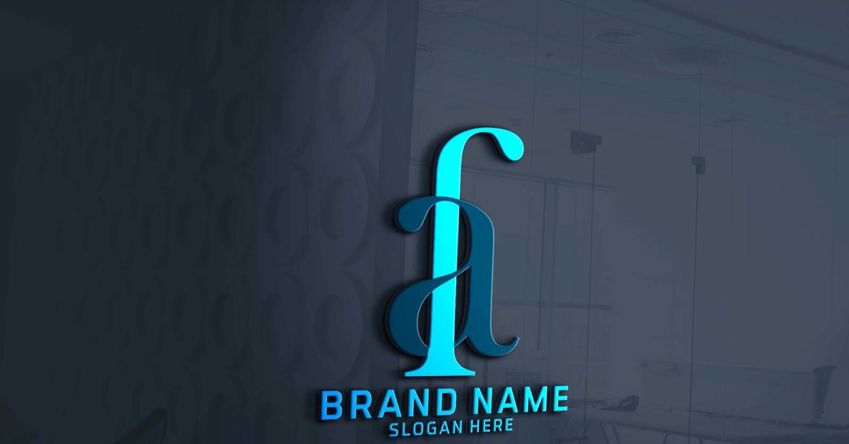 Creative Two Letter FA Logo Design #370982 - TemplateMonster