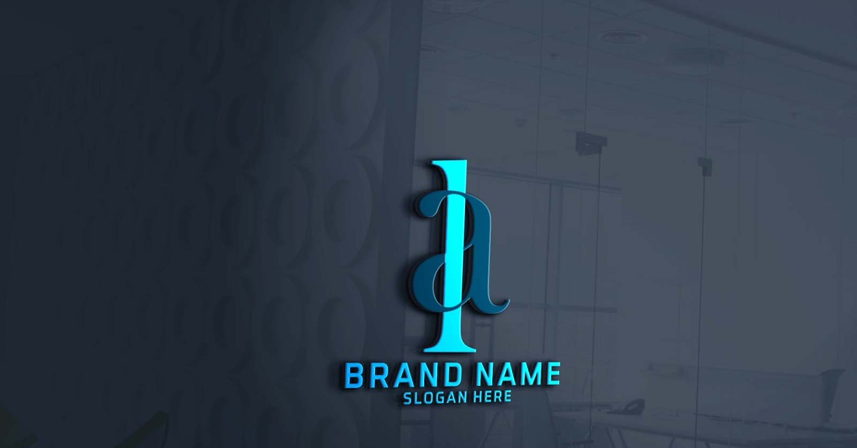 Design criativo de logotipo LA de duas letras