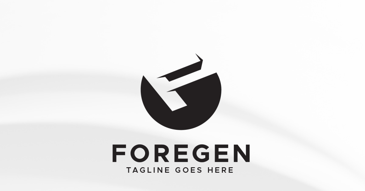 F harfi modern logo tasarım şablonu #370953 - TemplateMonster