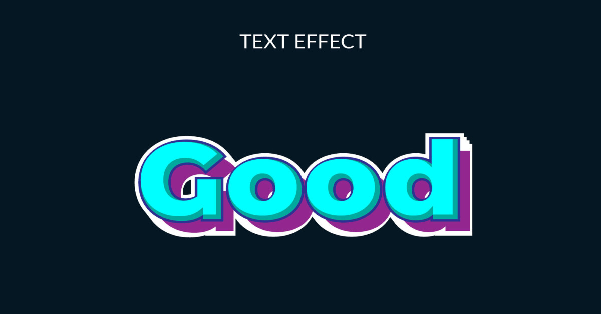 Good Fully Editable 3d Text Effect Template Design Illustration