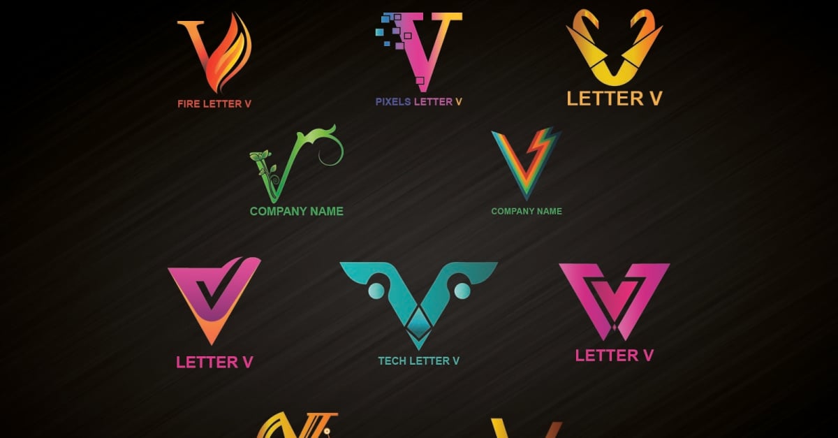 Letter V Logos Abstract Modern Letter V Logo Design Logo Branition