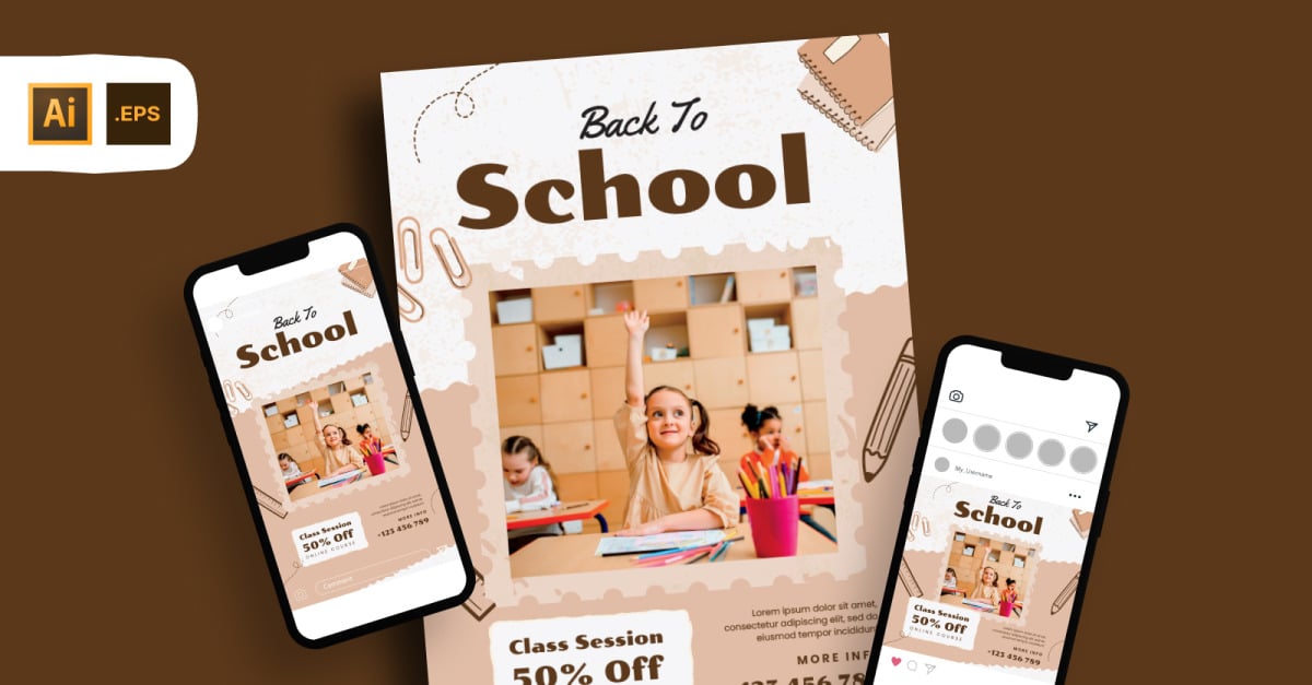 Online Course Discount Promotion Flyer Template