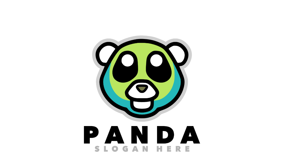 Panda simple mascot logo mascot design illustration