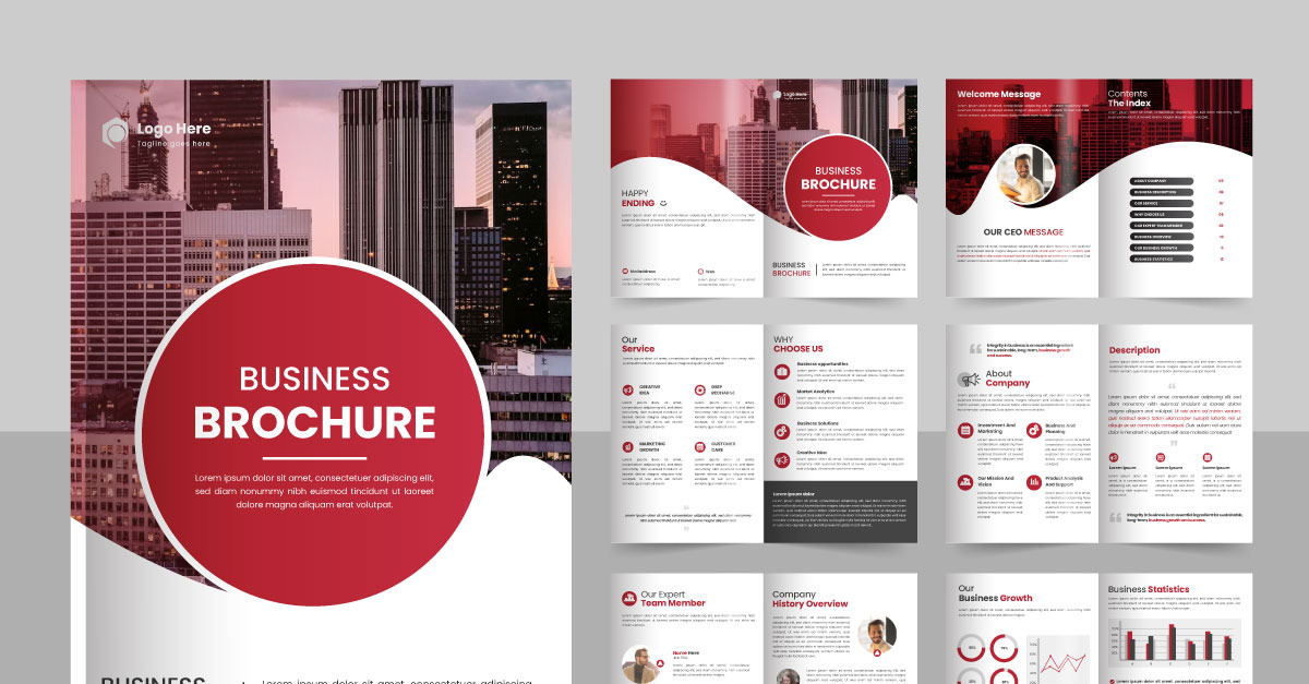 Vector minimal company profile brochure pages design brochure cover ...