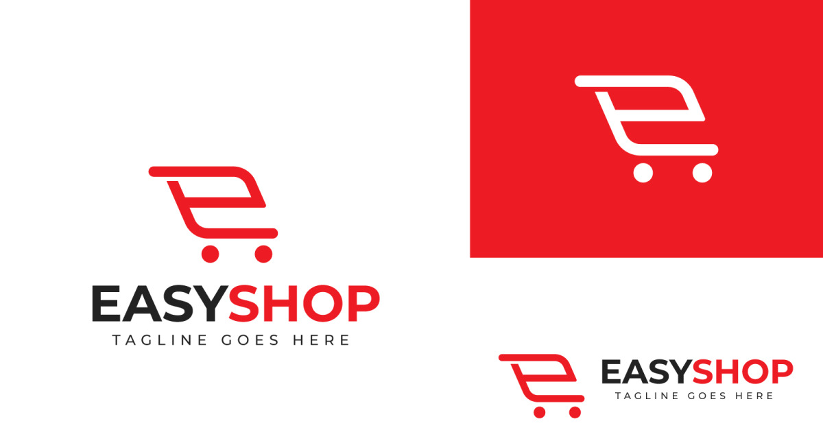 Písmeno E S Nákupní Košík Vozík Logo šablony Designu