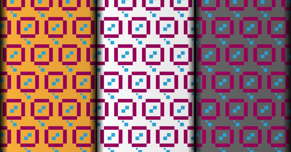 Set of seamless geometric flower vector eps pattern design template
