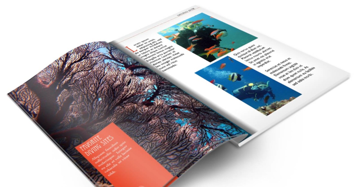 Underwater Magazine Template #371339 - TemplateMonster