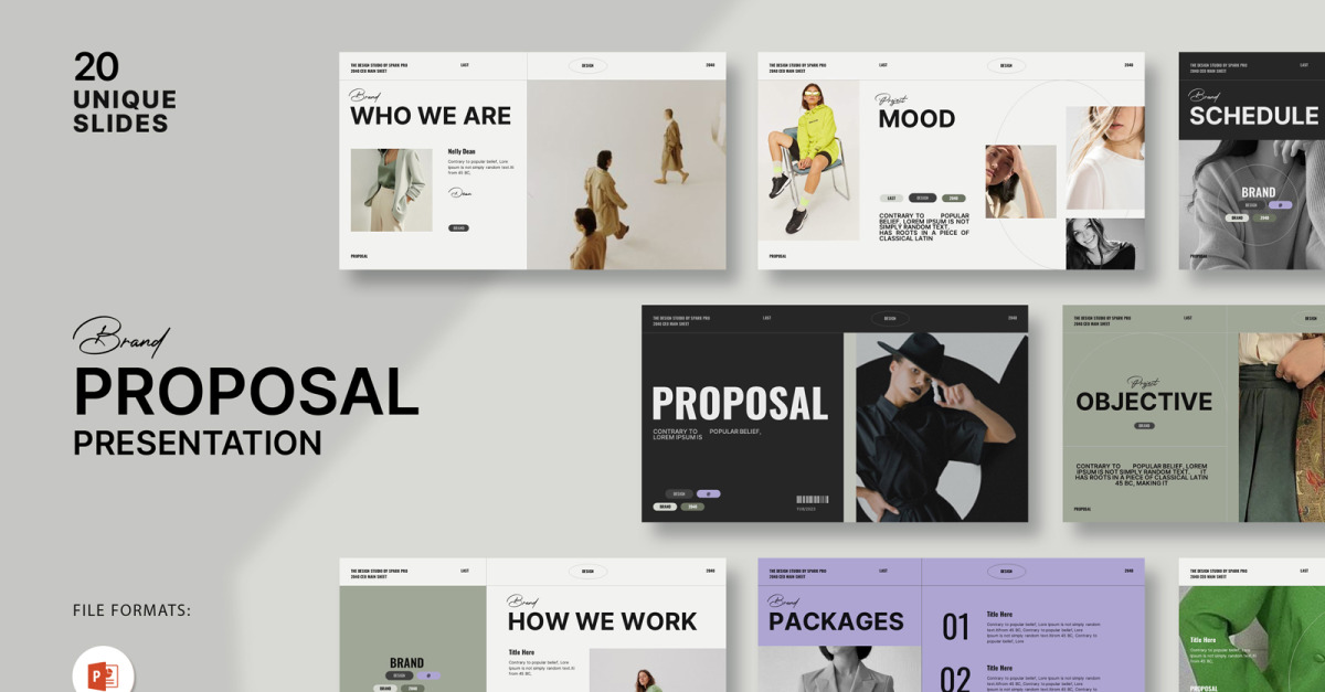 Brand Proposal PowerPoint Design #371540 - TemplateMonster