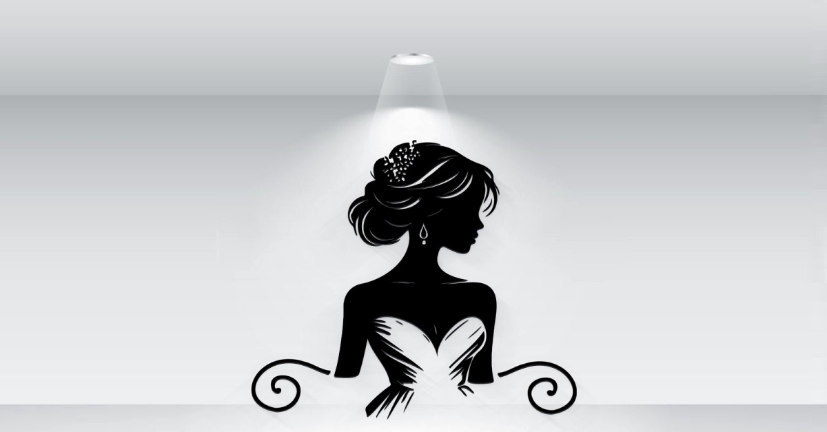Modèle de logo de robe de mariée Illustration vectorielle