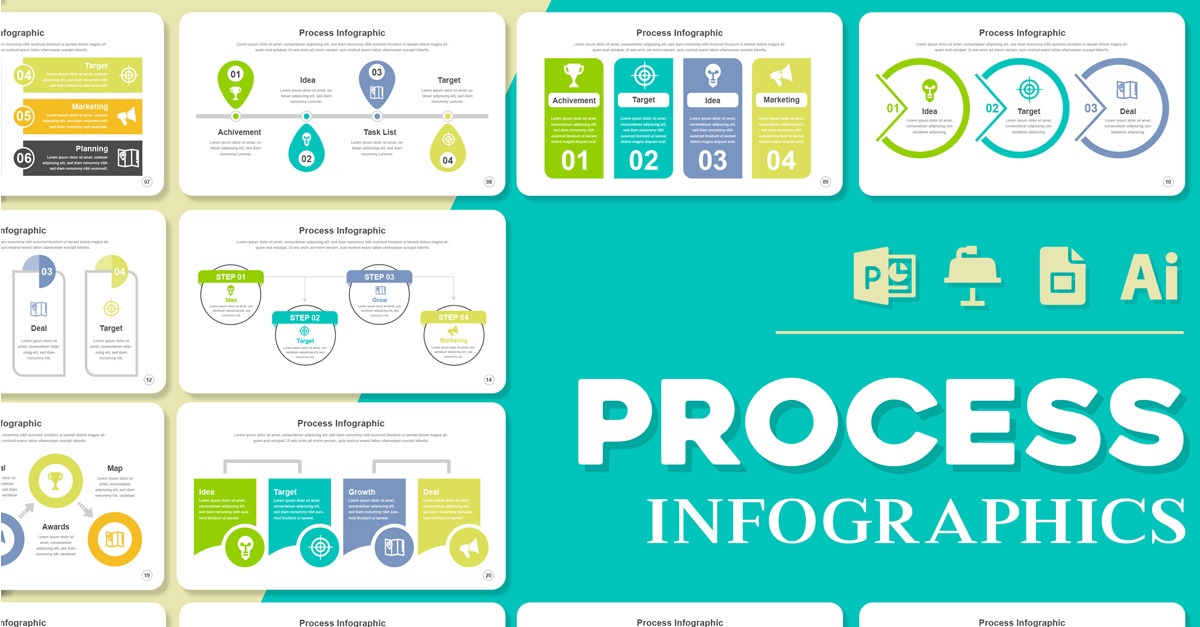 Process Infographics Design Layout #371617 - TemplateMonster