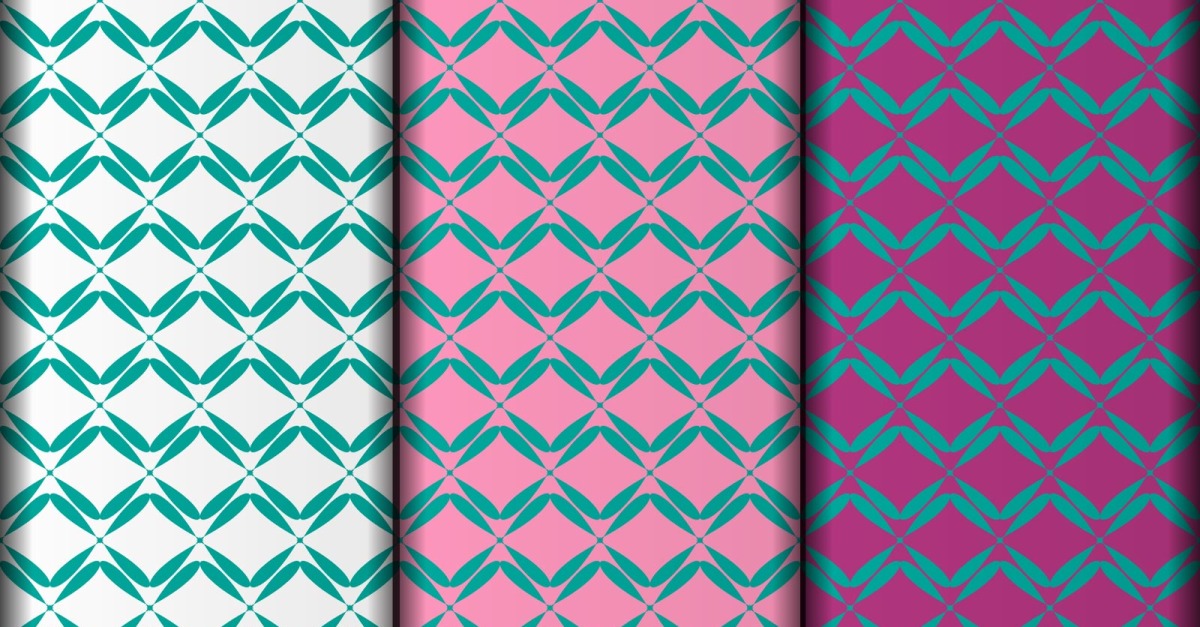 Vector set of vector eps flower style element pattern