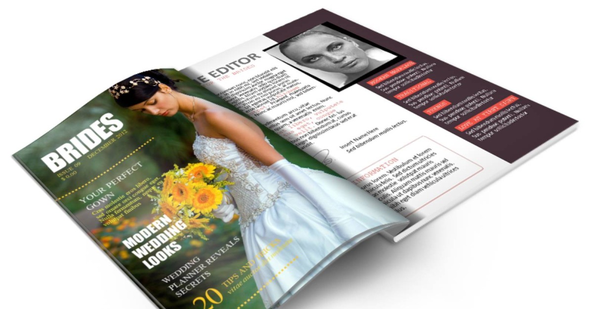 The Wedding Magazine Template #371777 - TemplateMonster