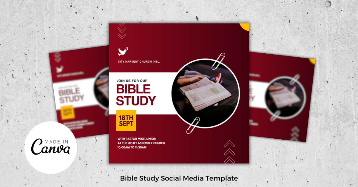 Bible Study Flier Template #371939 - TemplateMonster