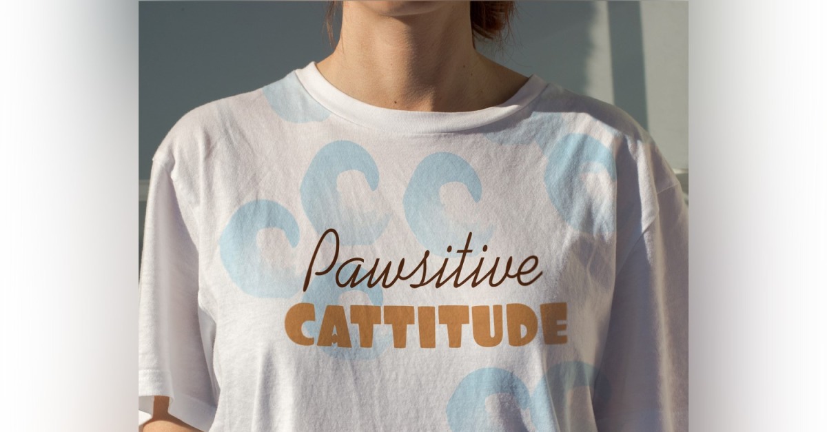 Pawsitive Cattitude Cat Rescue Quote Stickers