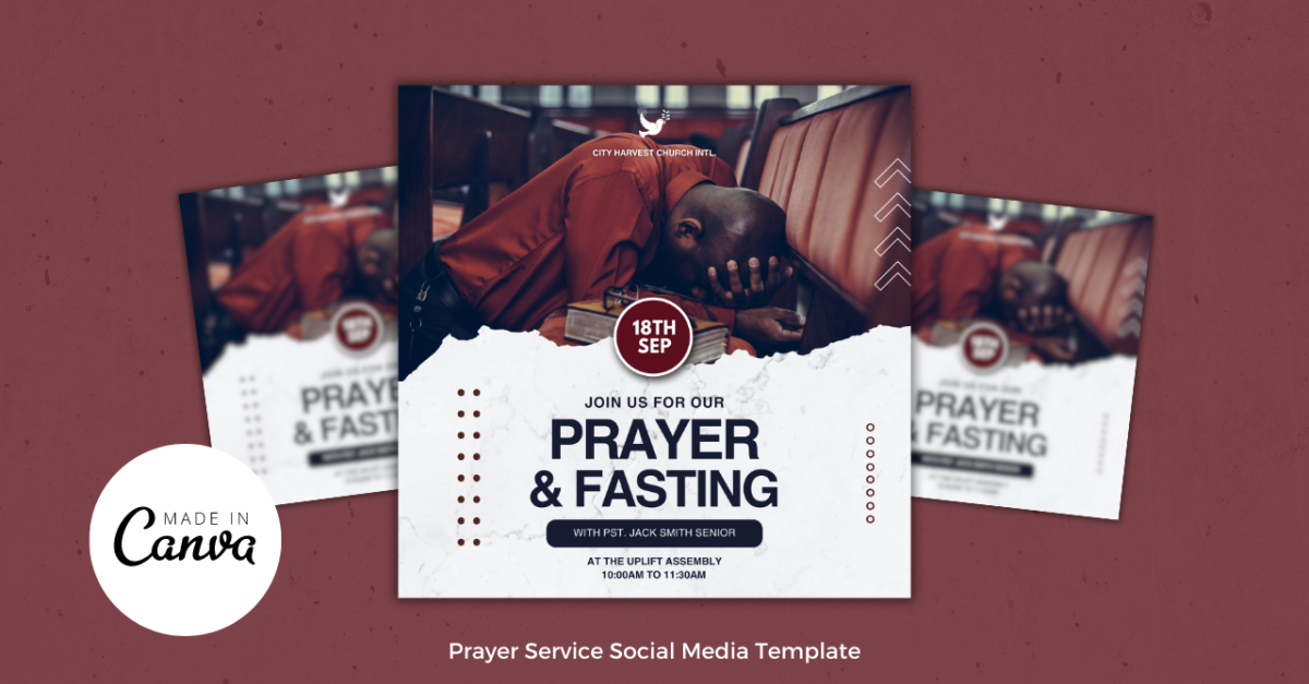Prayer & Fasting Church Design Template - TemplateMonster