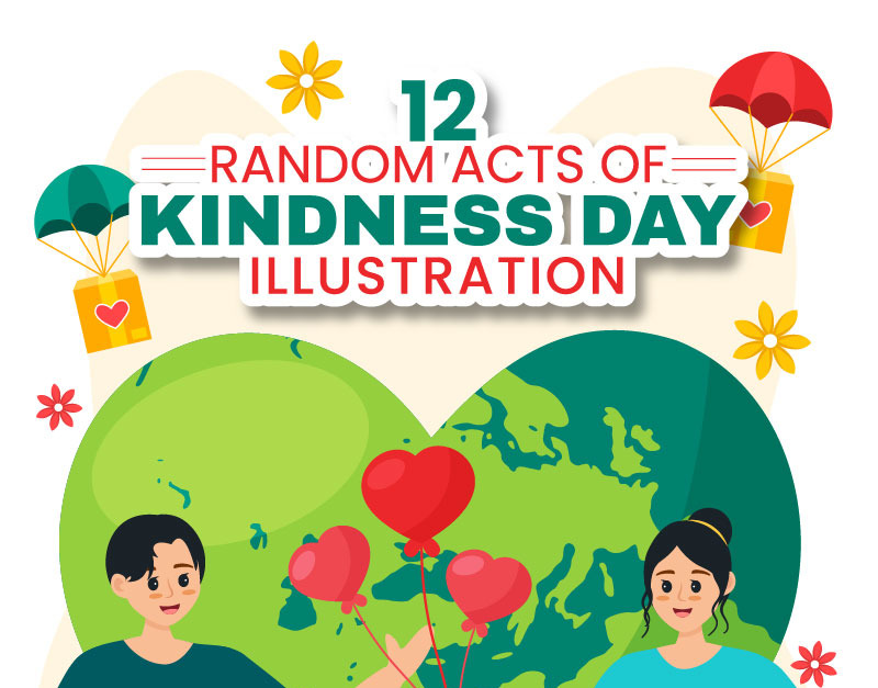 12 Random Acts of Kindness Illustration - TemplateMonster