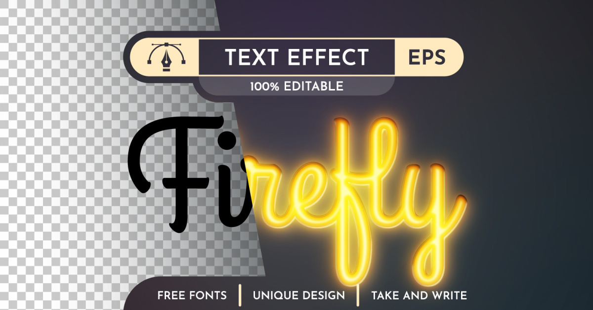 Firefly - Editable Text Effect, Font Style - TemplateMonster