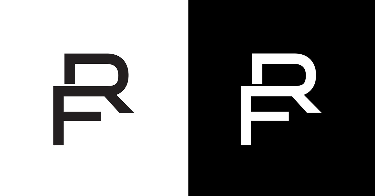 Letra rf, fr resumen empresa o marca Diseño de logotipo