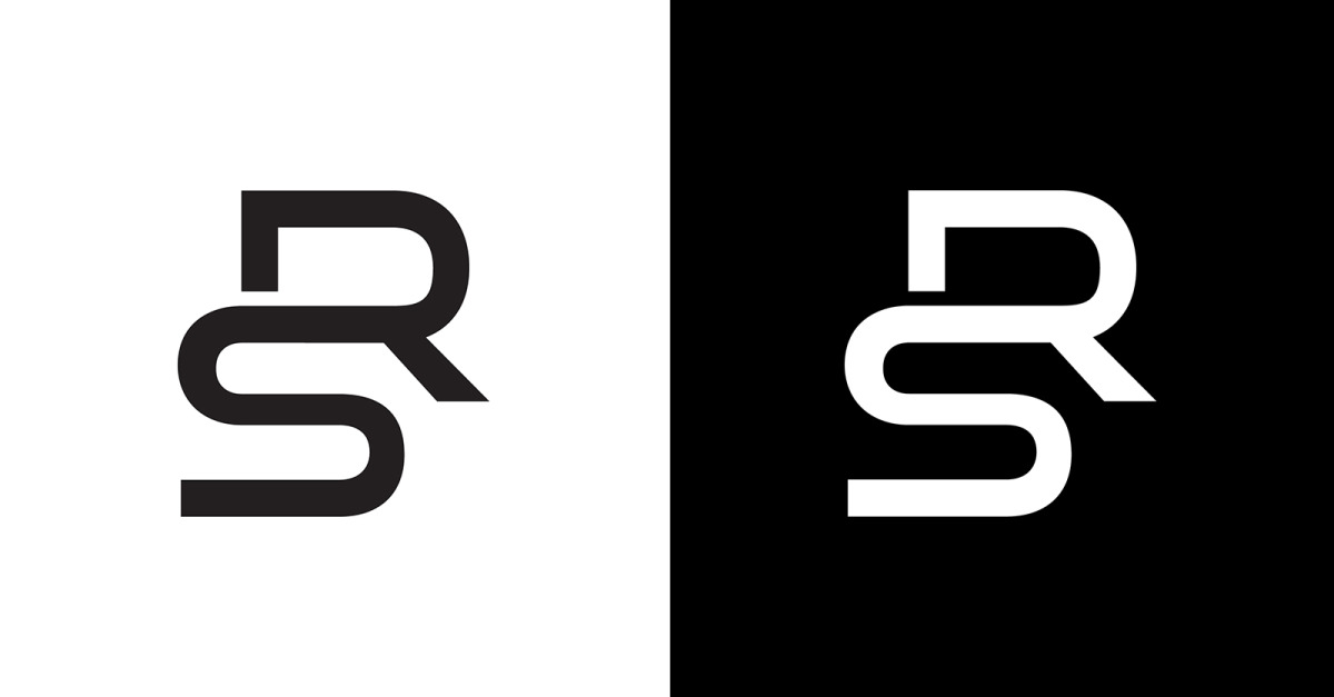 Letra rs, sr resumen empresa o marca Diseño de logotipo