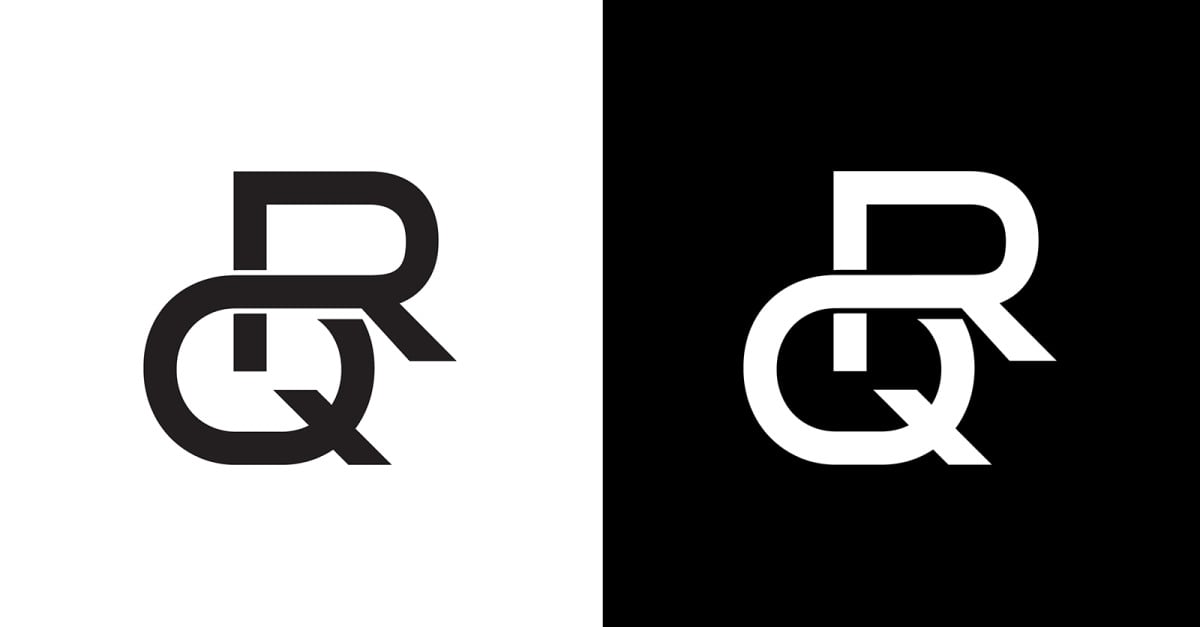Letter rq, qr abstract company or brand Logo Design