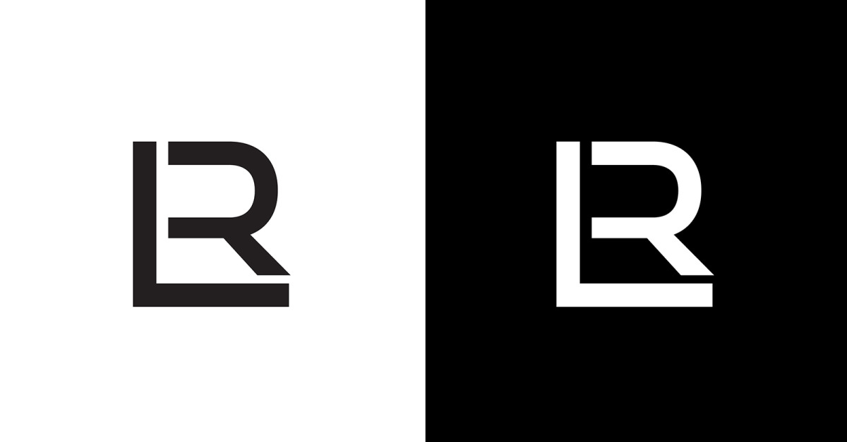 Lettre rl, lr société abstraite ou création de logo de marque
