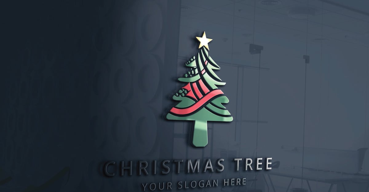 Christmas Tree Logo Design #372524 - TemplateMonster
