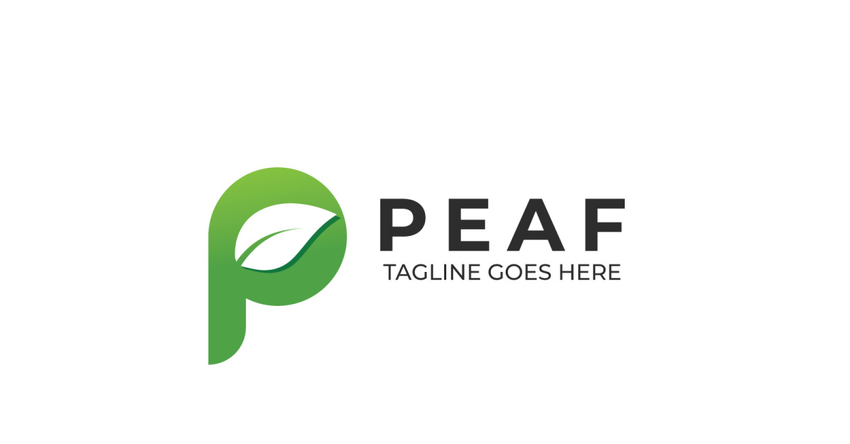 P harfi yaprak Logo şablonu tasarımı - TemplateMonster